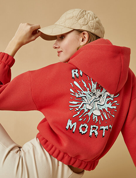 Koton Ole Genç Kız Rick and Morty Lisanslı Kapüşonlu Baskılı Sweatshirt Koton Ole Genç Kız Rick and Morty Lisanslı Kapüşonlu Baskılı Sweatshirt