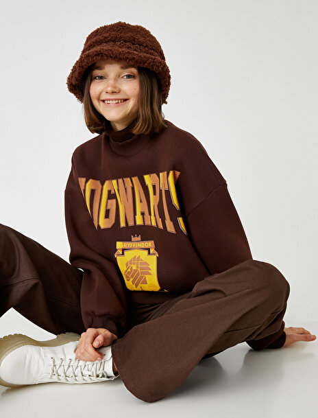 Koton Ole Genç Kız Warner Bros Lisanlı Dik Yaka Uzun Kollu Sweatshirt