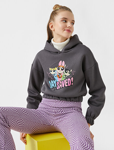 Koton Ole Genç Kız Powerpuff Girls Lisanslı Kapüşonlu Baskılı Sweatshirt Koton Ole Genç Kız Powerpuff Girls Lisanslı Kapüşonlu Baskılı Sweatshirt