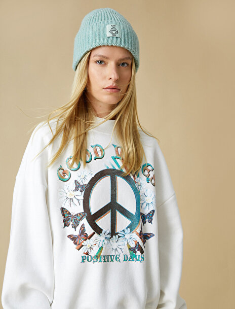 Koton Ole Genç Kız Uzun Kollu Baskılı Sweatshirt