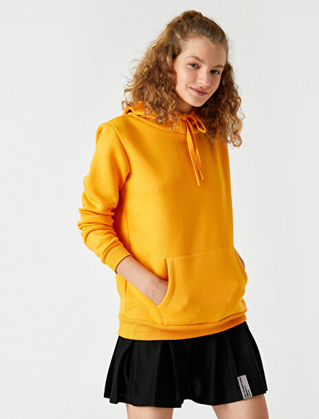 Koton Ole Genç Kız Kapüşonlu Kanguru Cepli Sweatshirt