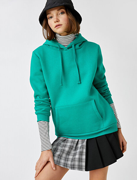 Koton Ole Genç Kız Kapüşonlu Kanguru Cepli Sweatshirt