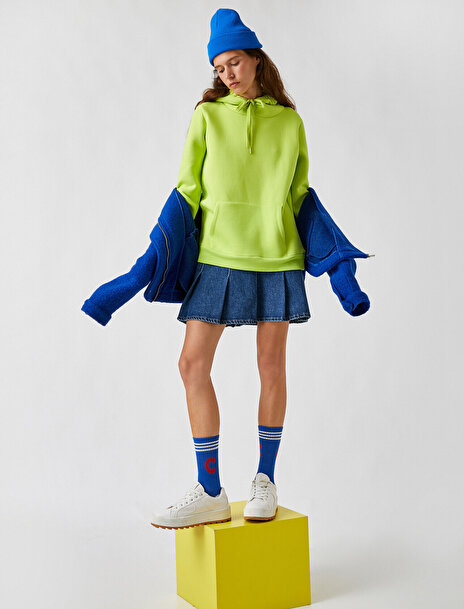 Koton Ole Genç Kız Kapüşonlu Kanguru Cepli Sweatshirt