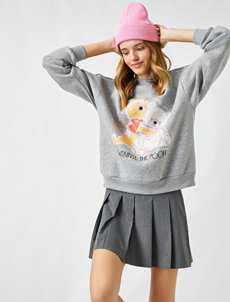 Koton Ole Genç Kız Disney Lisanslı Uzun Kollu Baskılı Sweatshirt