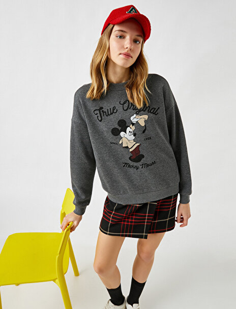 Koton Ole Genç Kız Disney Lisanslı Uzun Kollu Baskılı Sweatshirt