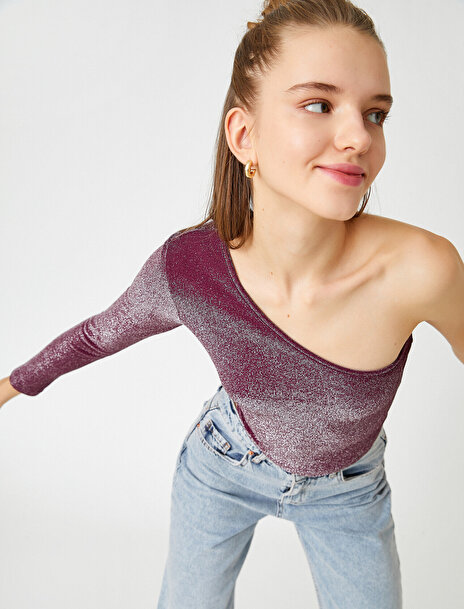 Koton Ole Genç Kız Tek Omuz Uzun Kollu Bluz