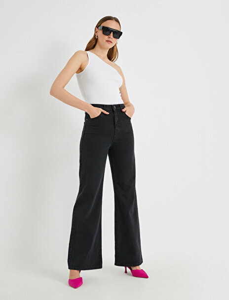 Koton Kadın Wide Leg Kot Pantolon - Bianca Jean Koton Kadın Wide Leg Kot Pantolon - Bianca Jean