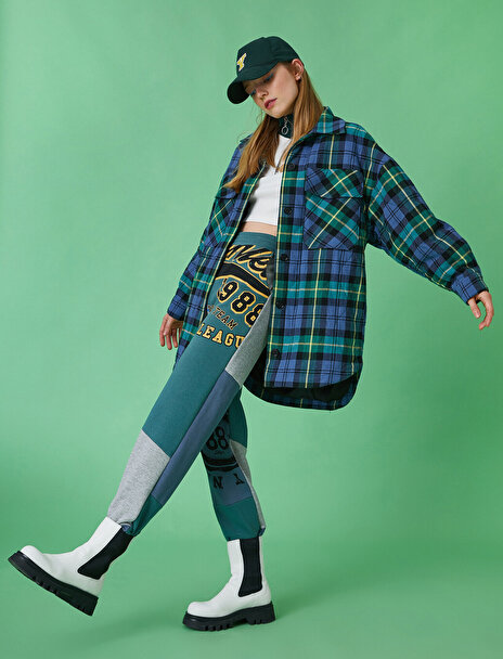 Koton Ole Genç Kız Renk Bloklu Baskılı Eşofman Altı