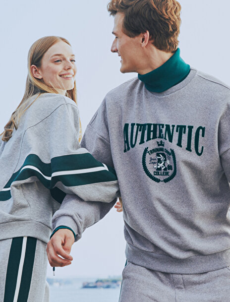 Koton Ole Genç Kız Bol Paçalı Çizgili Eşofman Altı