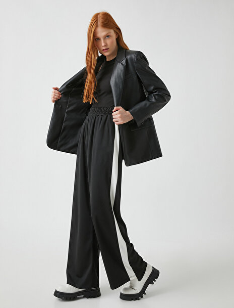 Koton Ole Genç Kız Beli Lastikli Çizgili Eşofman Altı