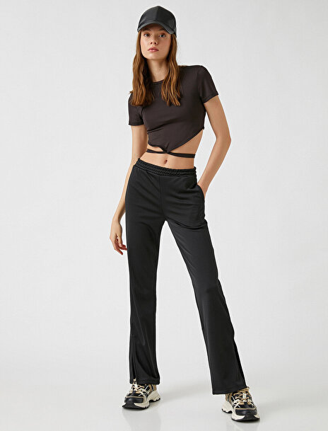 Koton Ole Genç Kız Beli Lastikli Bol Paçalı Pantolon