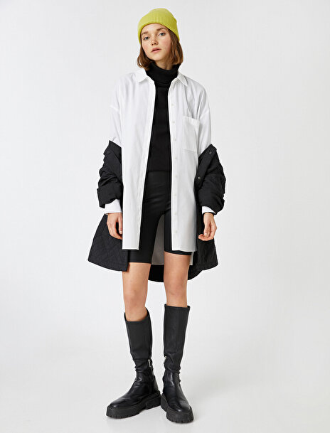 Koton Ole Genç Kız Uzun Kollu Pamuklu Gömlek