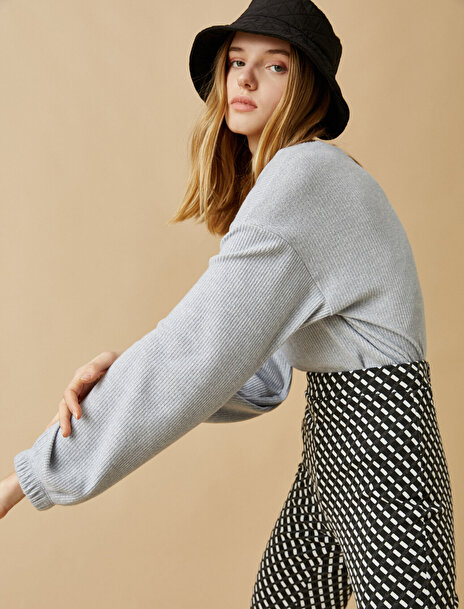 Koton Ole Genç Kız Bisiklet Yaka Uzun Kollu Kazak