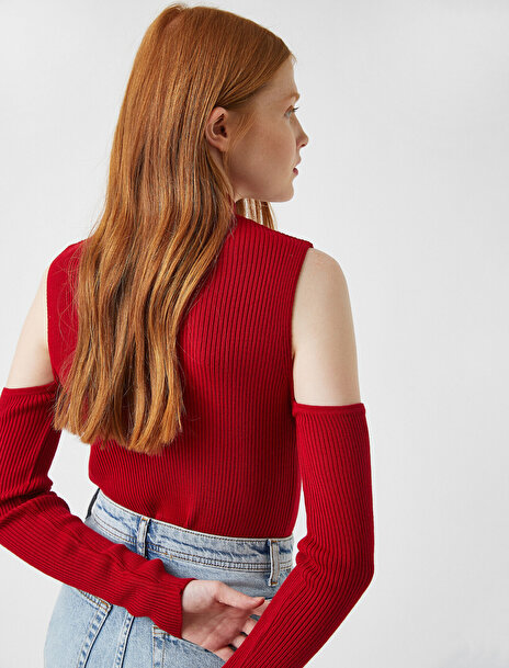 Koton Ole Genç Kız Omuz Dekolteli Uzun Kollu Kazak Koton Ole Genç Kız Omuz Dekolteli Uzun Kollu Kazak