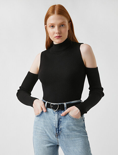 Koton Ole Genç Kız Omuz Dekolteli Uzun Kollu Kazak Koton Ole Genç Kız Omuz Dekolteli Uzun Kollu Kazak