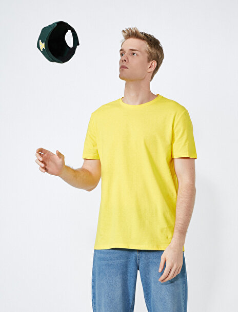 Koton Erkek Loose Fit Basic Tişört Pamuklu