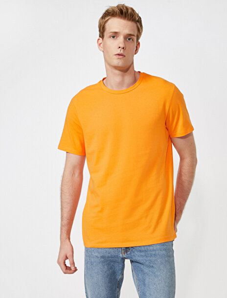 Koton Erkek Loose Fit Basic Tişört Pamuklu