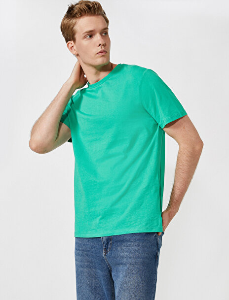 Koton Erkek Loose Fit Basic Tişört Pamuklu