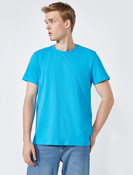 Koton Erkek Loose Fit Basic Tişört Pamuklu