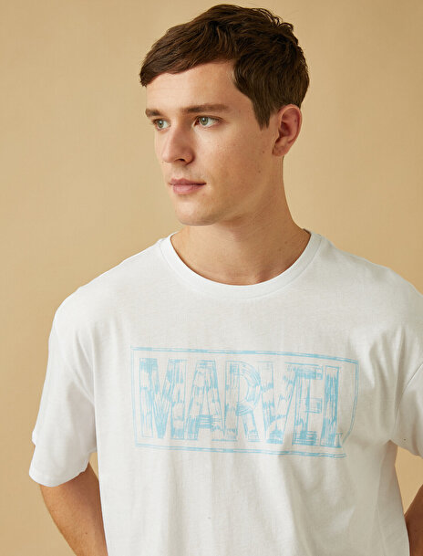 Koton Erkek Marvel Oversize Tişört Lisanslı Baskılı