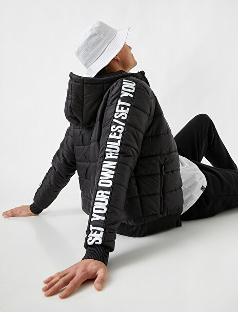 Koton Erkek Oversize Kapşonlu Şişme Mont