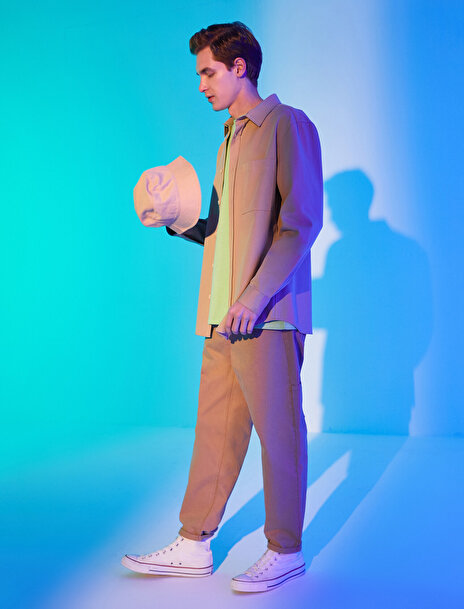 Koton Erkek Regular Fit Gabardin Pantolon Koton Erkek Regular Fit Gabardin Pantolon