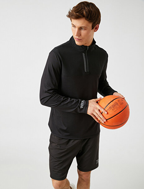 Koton Erkek Yarım Fermuarlı Dik Yaka Spor Sweatshirt