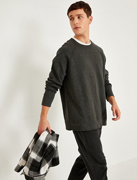 Koton Erkek Reglan Kol Oversize Kazak Koton Erkek Reglan Kol Oversize Kazak