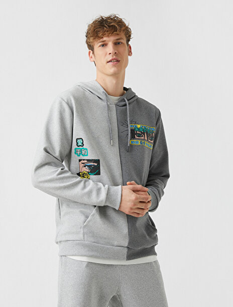 Koton Erkek Anime Baskılı Kapüşonlu Sweatshirt Koton Erkek Anime Baskılı Kapüşonlu Sweatshirt