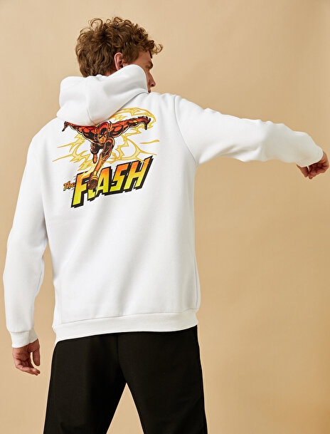 Koton Erkek Flash Kapşonlu Sweatshirt Lisanslı Baskılı Koton Erkek Flash Kapşonlu Sweatshirt Lisanslı Baskılı
