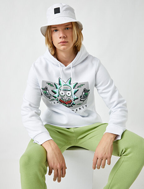 Koton Erkek Rick and Morty Kapşonlu Sweatshirt Lisanslı Baskılı Koton Erkek Rick and Morty Kapşonlu Sweatshirt Lisanslı Baskılı