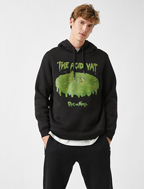Koton Erkek Rick and Morty Kapşonlu Sweatshirt Lisanslı Baskılı Koton Erkek Rick and Morty Kapşonlu Sweatshirt Lisanslı Baskılı