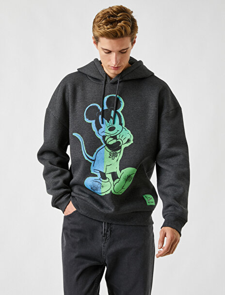 Koton Erkek Mickey Mouse Kapşonlu Sweatshirt Lisanslı Baskılı Koton Erkek Mickey Mouse Kapşonlu Sweatshirt Lisanslı Baskılı