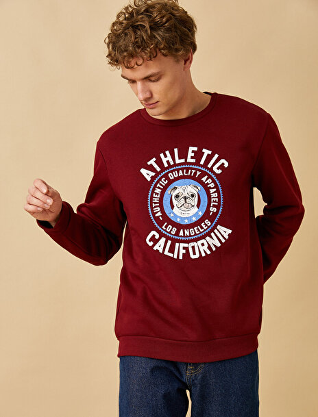 Koton Erkek California Baskılı Sweatshirt