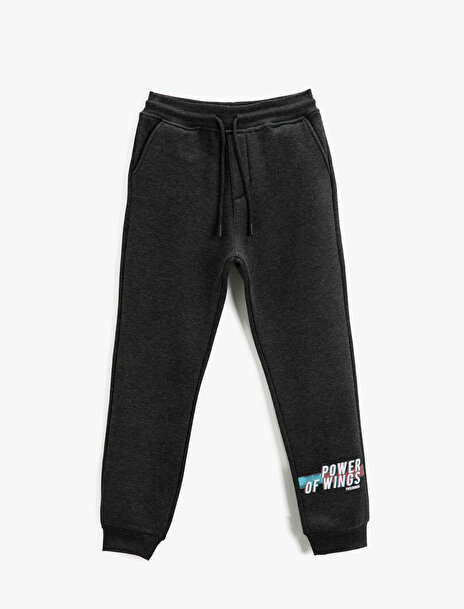 Koton Erkek Çocuk Baskılı Jogger Eşofman Altı Beli Bağcıklı