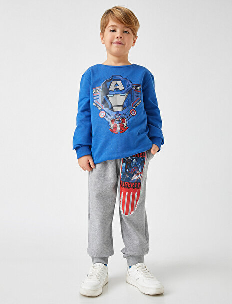 Koton Erkek Çocuk Avengers Lisanslı Baskılı Eşofman Altı Beli Bağlamalı