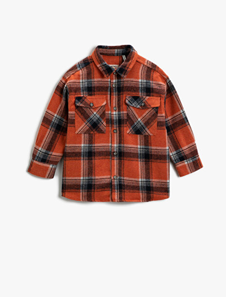 Koton Erkek Çocuk Ekose Oduncu Gömleği Uzun Kollu