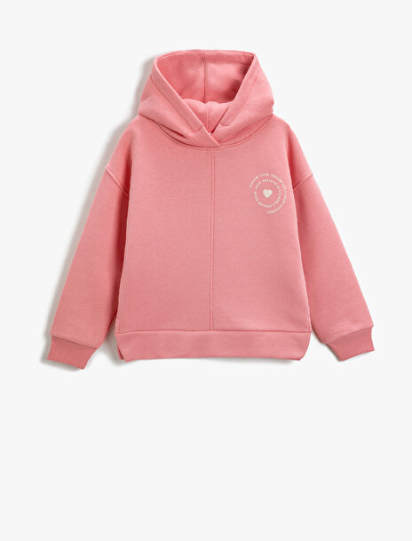 Koton Kız Çocuk Basic Slogan Baskılı Kapüşonlu Sweatshirt Uzun Kollu Koton Kız Çocuk Basic Slogan Baskılı Kapüşonlu Sweatshirt Uzun Kollu