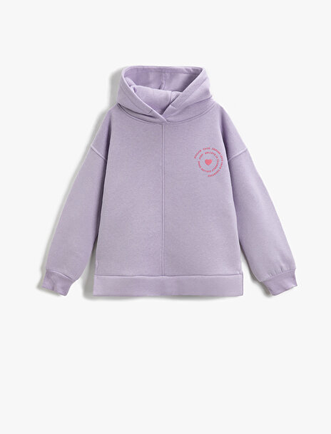 Koton Kız Çocuk Basic Slogan Baskılı Kapüşonlu Sweatshirt Uzun Kollu Koton Kız Çocuk Basic Slogan Baskılı Kapüşonlu Sweatshirt Uzun Kollu