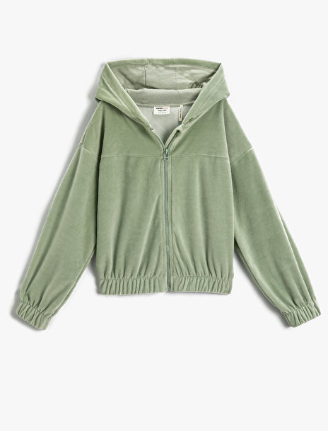 Koton Kız Çocuk Havlu Kumaşlı Kapüşonlu Sweatshirt Fermuarlı Uzun Kollu Pamuklu Koton Kız Çocuk Havlu Kumaşlı Kapüşonlu Sweatshirt Fermuarlı Uzun Kollu Pamuklu