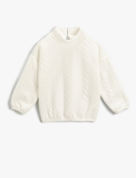 Koton Kız Çocuk Kapitone Balıkçı Yaka Sweatshirt