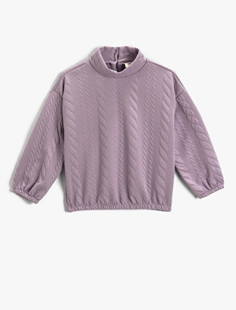 Koton Kız Çocuk Kapitone Balıkçı Yaka Sweatshirt