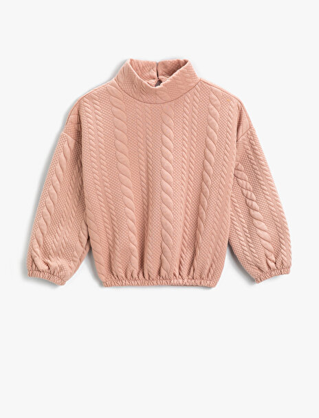 Koton Kız Çocuk Kapitone Balıkçı Yaka Sweatshirt