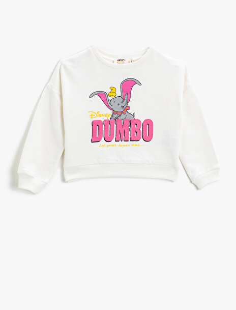 Koton Kız Çocuk Dumbo Disney Lisanslı Baskılı Sweatshirt Pamuklu