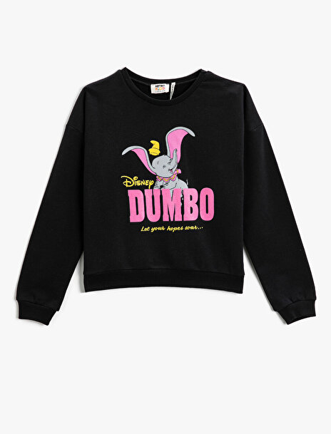 Koton Kız Çocuk Dumbo Disney Lisanslı Baskılı Sweatshirt Pamuklu