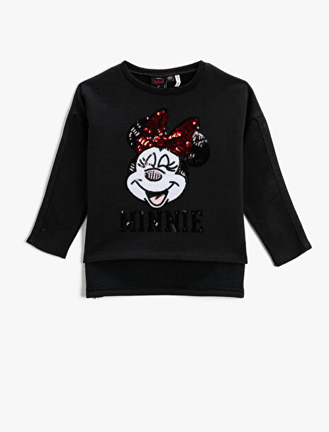 Koton Kız Çocuk Minnie Mouse Lisanslı Baskı Sweatshirt Pullu Uzun Kollu Koton Kız Çocuk Minnie Mouse Lisanslı Baskı Sweatshirt Pullu Uzun Kollu