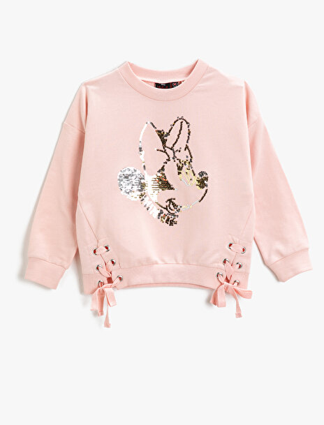 Koton Kız Çocuk Minnie Mouse Lisanslı Sweatshirt Uzun Kollu Pullu Koton Kız Çocuk Minnie Mouse Lisanslı Sweatshirt Uzun Kollu Pullu