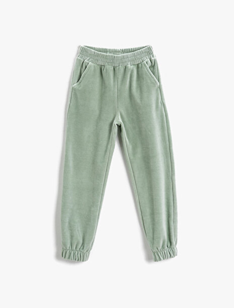 Koton Kız Çocuk Basic Jogger Eşofman Altı Pamuklu Cepli