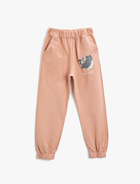 Koton Kız Çocuk Kedi Baskılı Jogger Eşofman Altı Pamuklu Cepli Koton Kız Çocuk Kedi Baskılı Jogger Eşofman Altı Pamuklu Cepli
