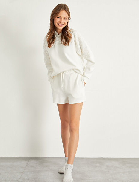 Koton Kadın Belden Bağlamalı Şort Pijama Altı